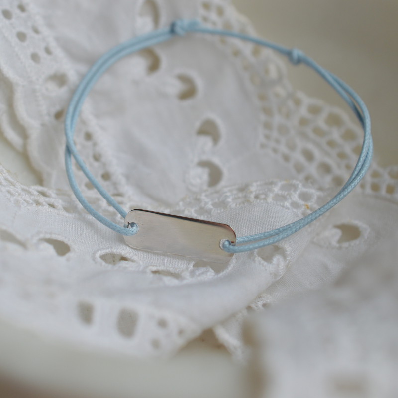Bracelet personnalisable rectangle cordon